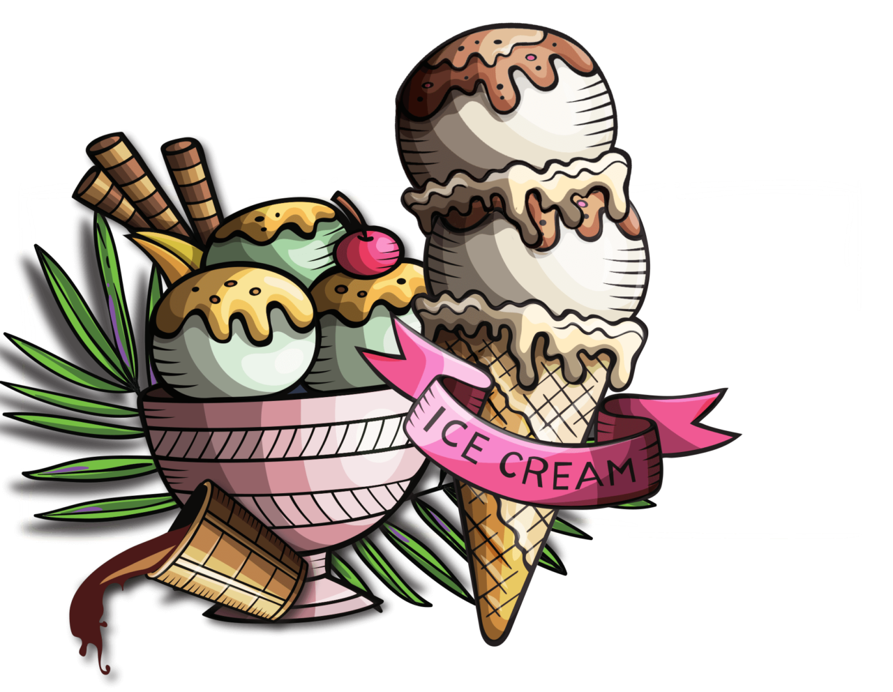 Gourmet Ice Cream and Sundae Menu - Gecko Girlz